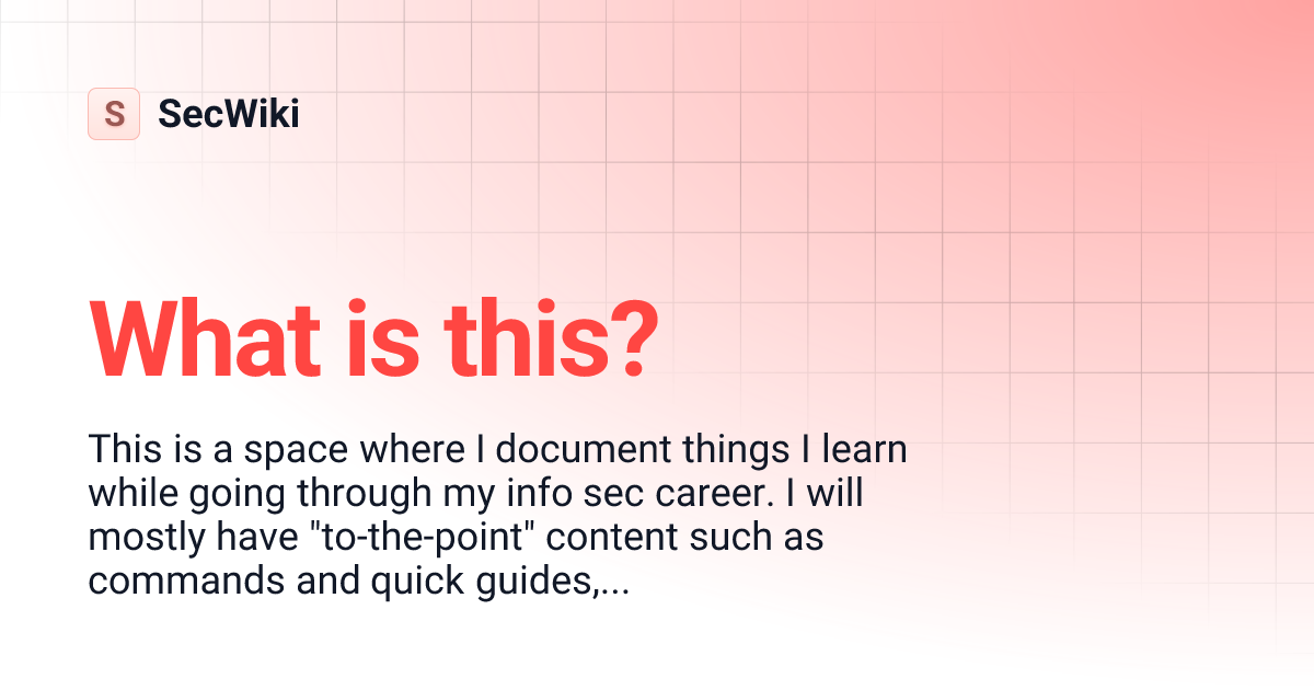 What is this? | SecWiki
